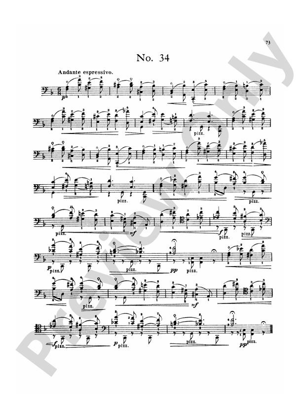 Popper: High School of Cello Playing, Op. 73 (40 Etudes): Etude No. 34 ...