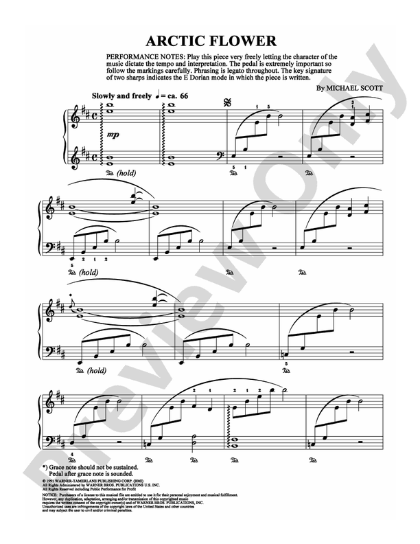 Arctic Flower: Easy Piano: Michael Scott - Digital Sheet Music Download