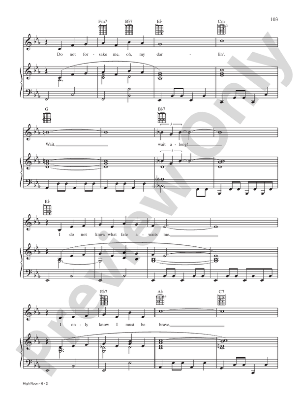 High Noon: Piano/Vocal/Chords: Dimitri Tiomkin - Digital Sheet Music ...