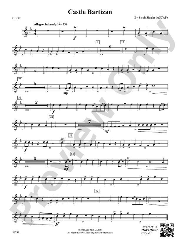 Castle Bartizan: Oboe: Oboe Part - Digital Sheet Music Download