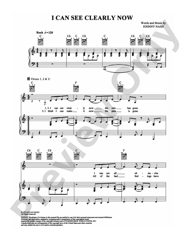 I Can See Clearly Now: Piano/Vocal/Chords: Anne Murray - Digital Sheet ...