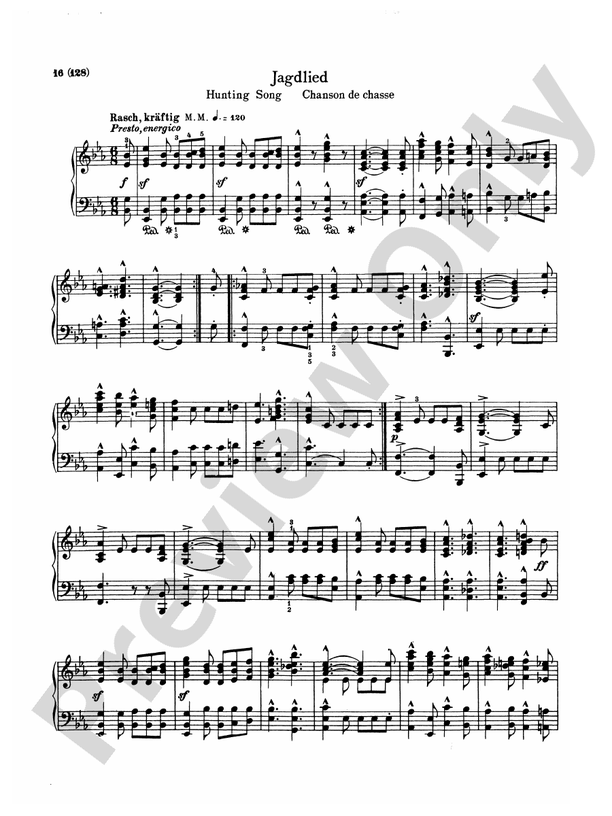 Schumann: Complete Works (Volume V): Op. 82, Forest Scenes, 8. Hunting ...