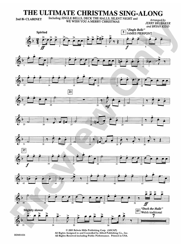 The Ultimate Christmas Sing-Along: 2nd B-flat Clarinet: 2nd B-flat ...