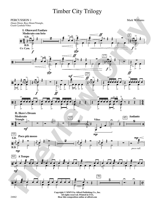 Timber City Trilogy: 1st Percussion: 1st Percussion Part - Digital ...