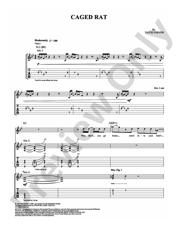 Caged Rat: Guitar TAB: Soul Asylum - Digital Sheet Music Download