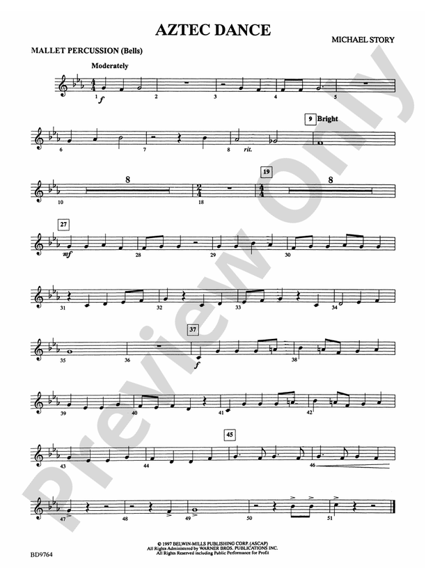 Aztec Dance: Mallets: Mallets Part - Digital Sheet Music Download