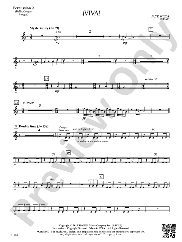 Viva!: Percussion 2: Percussion 2 Part: Jack Wilds - Digital Sheet Music Download