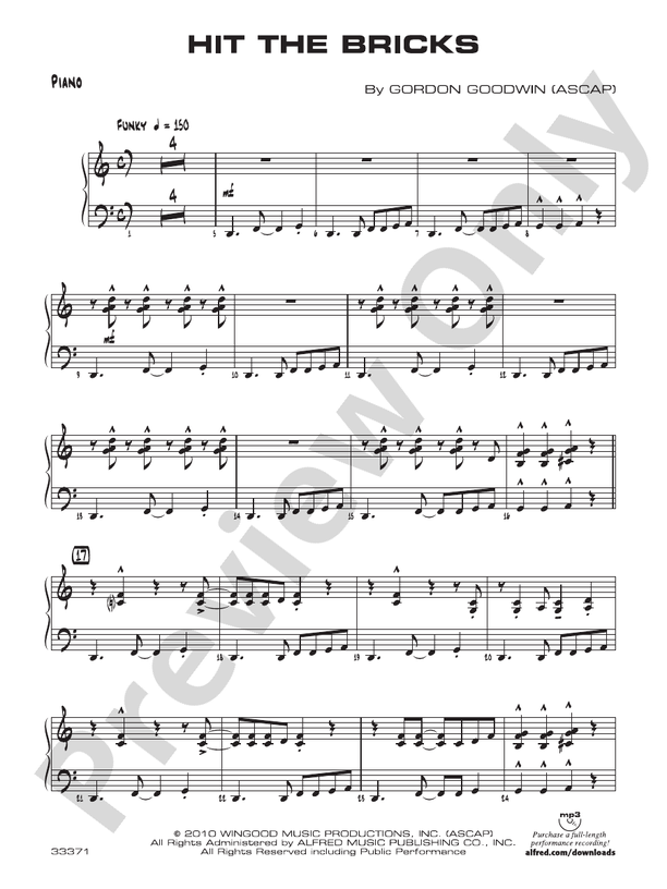 Hit the Bricks: Piano Accompaniment: Piano Accompaniment Part - Digital ...