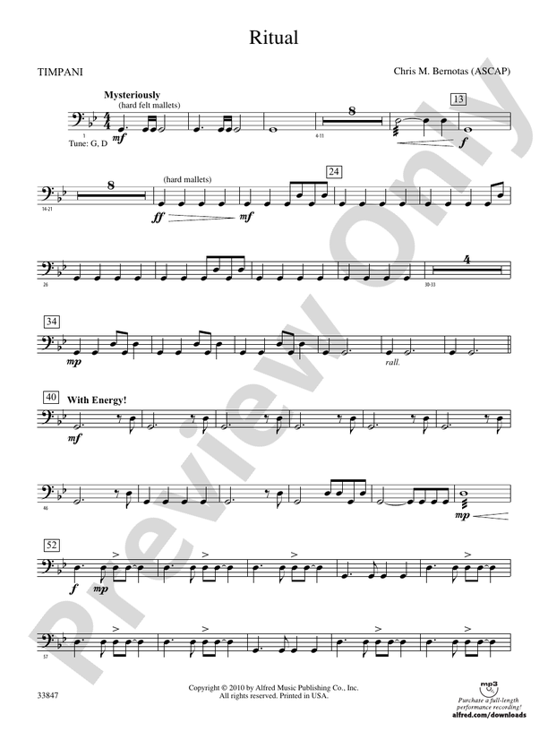 Ritual: Timpani: Timpani Part - Digital Sheet Music Download