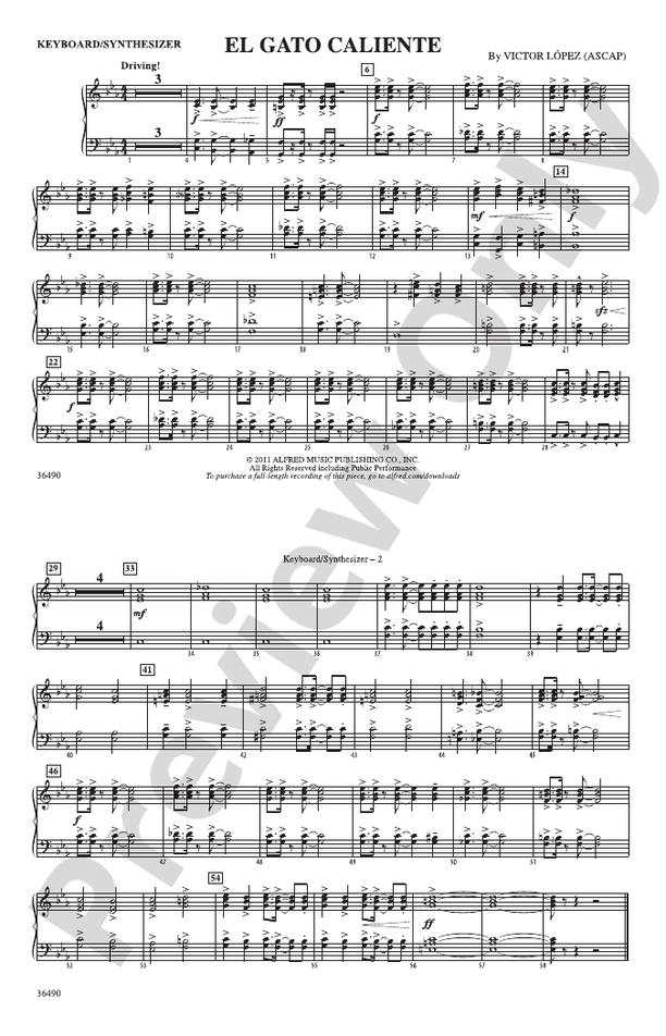 El Gato Caliente: Keyboard/Synthesizer: Keyboard/Synthesizer Part ...