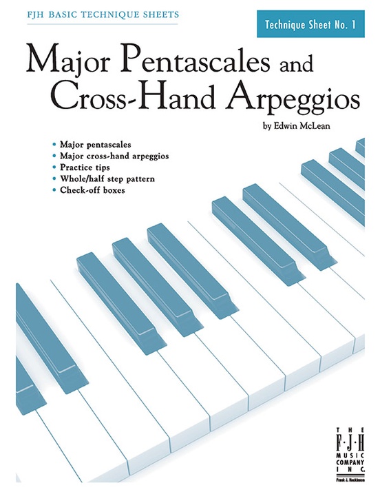Major Pentascales and Cross-Hand Arpeggios: All levels Piano Sheet ...