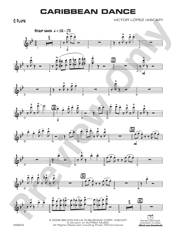 Caribbean Dance: Flute: Flute Part - Digital Sheet Music Download