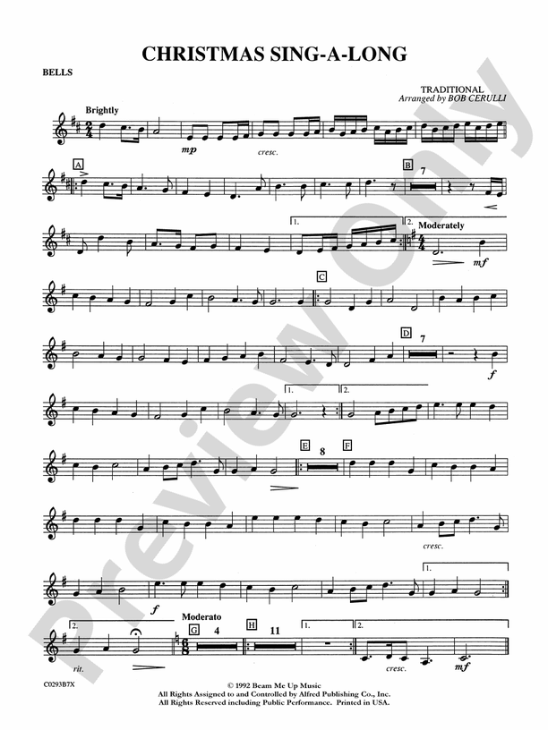 Christmas Sing-a-Long: Bells: Bells Part - Digital Sheet Music Download