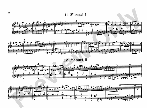 Bach: Notebook for Wilhelm Friedemann Bach: 12. Menuett II Part ...