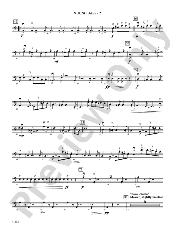 Pippin: String Bass: String Bass Part - Digital Sheet Music Download