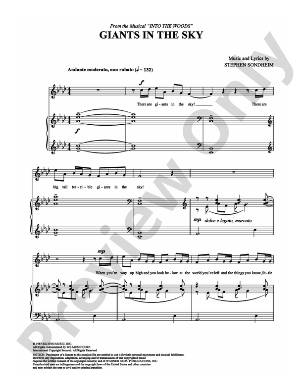 Giants in the Sky: Piano/Vocal/Chords: Stephen Sondheim - Digital Sheet ...