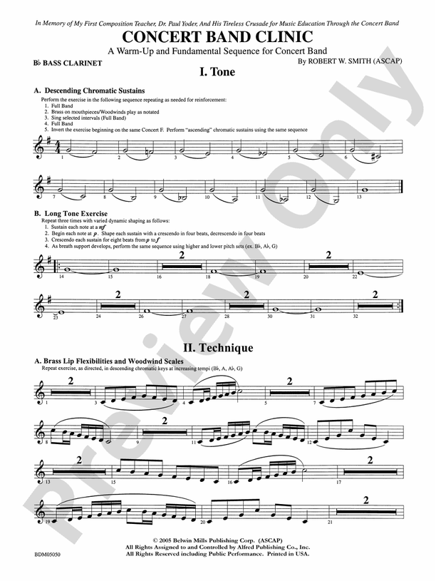Concert Band Clinic (A Warm-Up and Fundamental Sequence for Concert ...