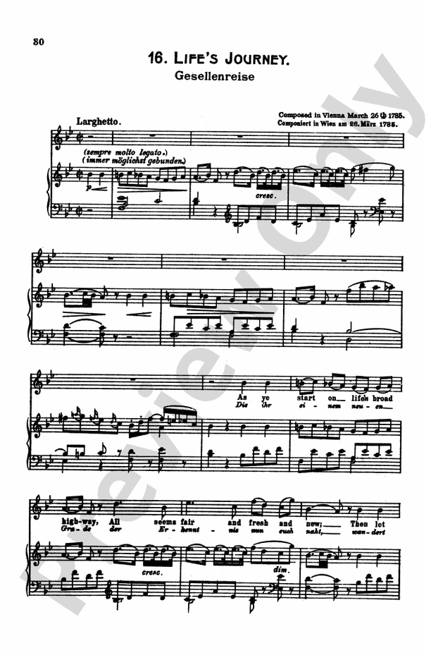 Mozart: 39 Songs for Medium High Voice (German/English/French/Italian ...