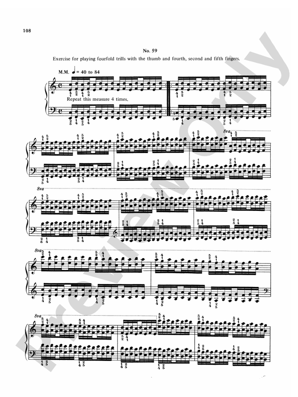 Hanon: The Virtuoso Pianist (Complete): No. 59 Part - Digital Sheet Music Download