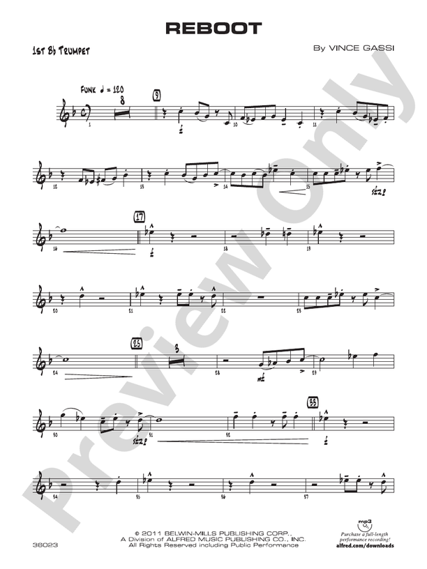 Reboot: 1st B-flat Trumpet: 1st B-flat Trumpet Part - Digital Sheet ...