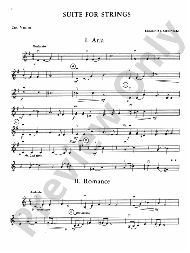 Highland/Etling String Quartet Series: Set 1: 2nd Violin: 2nd Violin Part - Digital Sheet Music ...