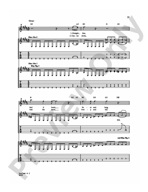 Iron Tusk: Guitar TAB: Mastodon - Digital Sheet Music Download