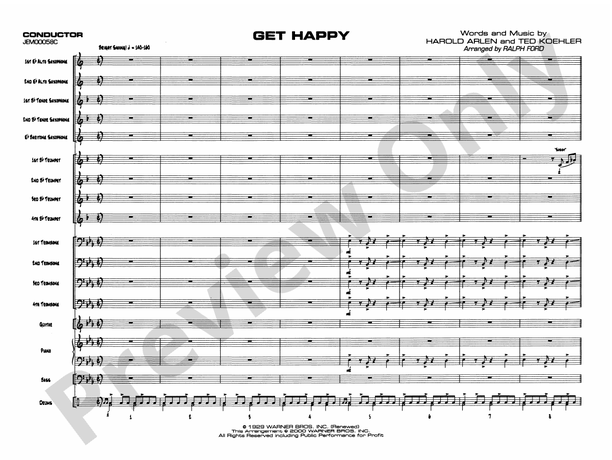 Get Happy: Score: Jazz Ensemble Score - Digital Sheet Music Download