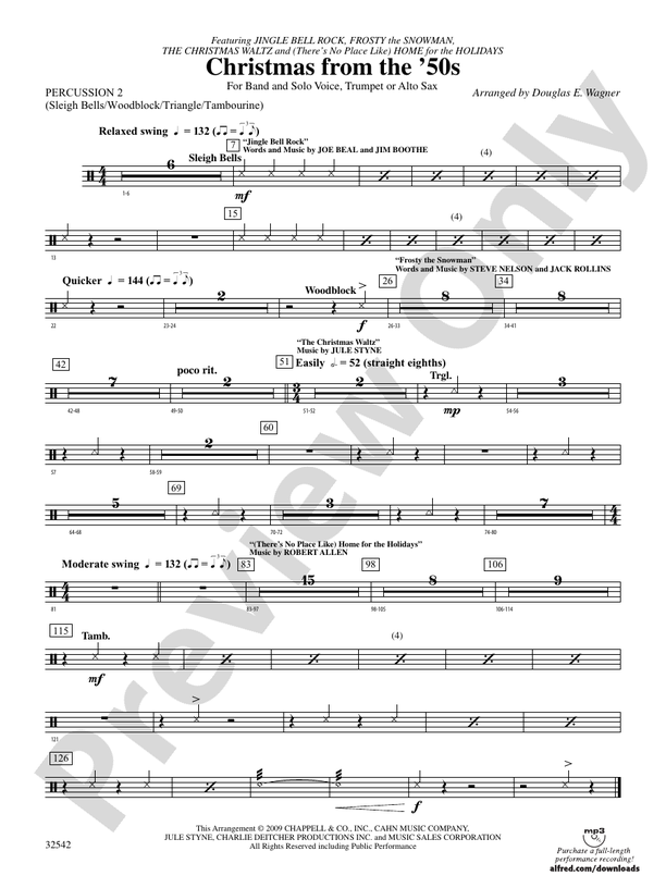 Christmas from the '50s: 2nd Percussion: 2nd Percussion Part - Digital ...