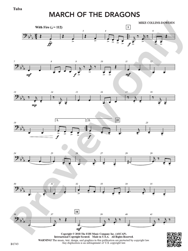 March of the Dragons: Tuba: Tuba Part: Mike Collins-Dowden - Digital ...