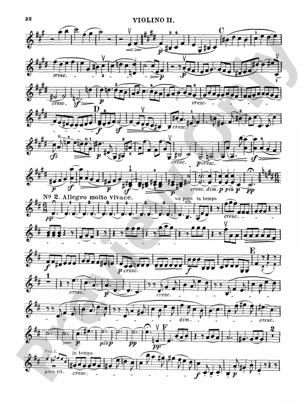 Beethoven: String Quartets, Volume III: String Quartet, Op. 131 (Violin II) Part - Digital Sheet ...