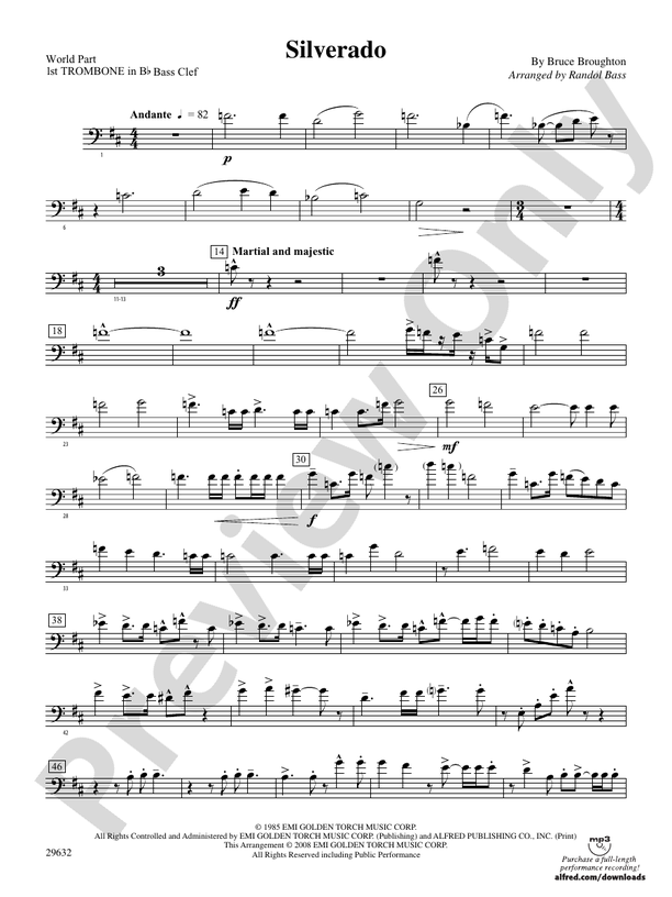 Silverado: (wp) 1st B-flat Trombone B.C.: (wp) 1st B-flat Trombone B.C ...