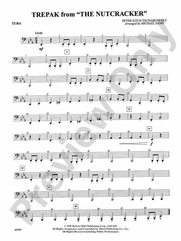 Trepak from The Nutcracker: Tuba: Tuba Part - Digital Sheet Music Download