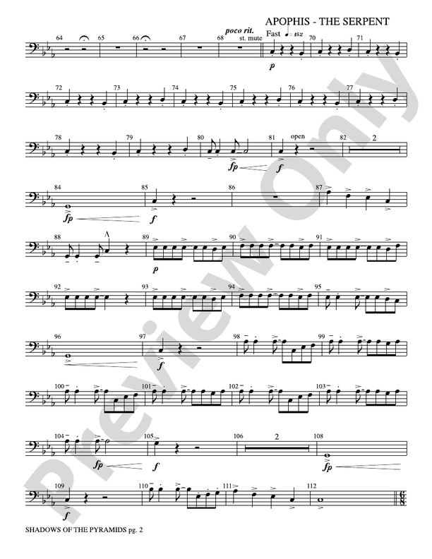 Shadows of the Pyramids: 3rd Trombone: 3rd Trombone Part - Digital ...