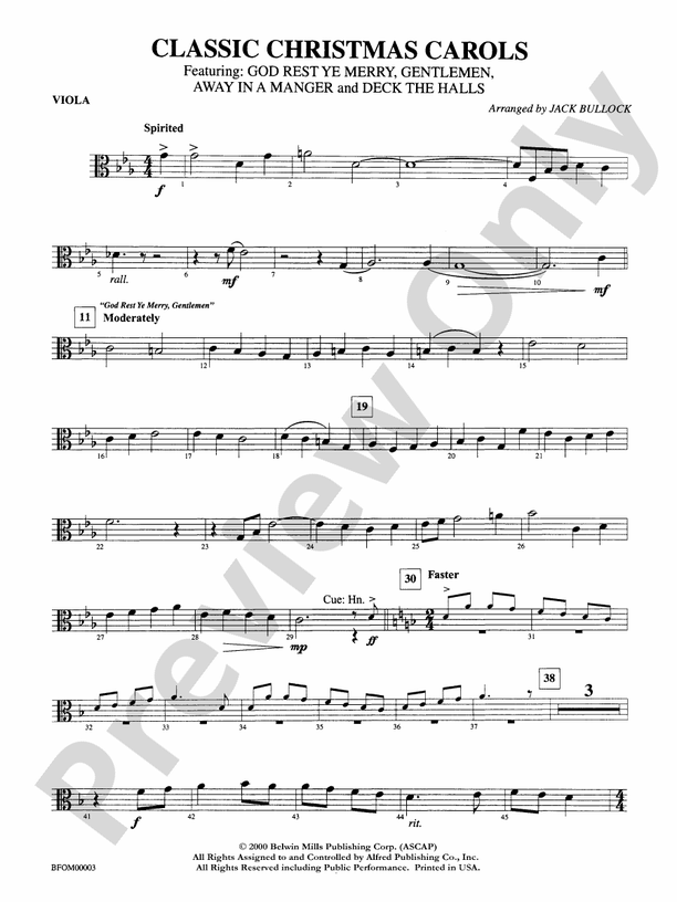 Classic Christmas Carols: Viola: Viola Part - Digital Sheet Music Download