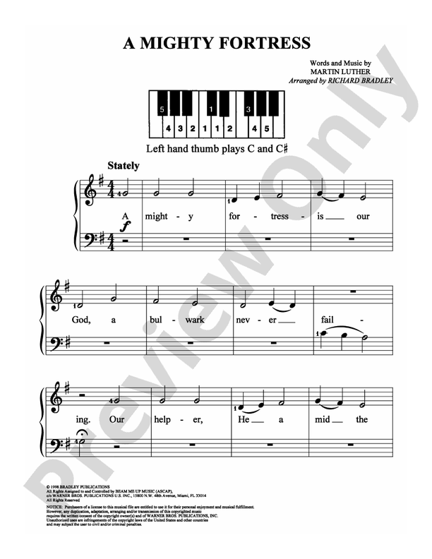 A Mighty Fortress: Easy Piano: Martin Luther - Digital Sheet Music Download