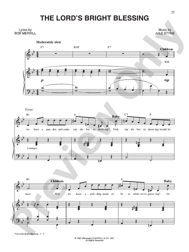 The Lord's Bright Blessing: Piano/Vocal: Mr. Magoo - Digital Sheet ...