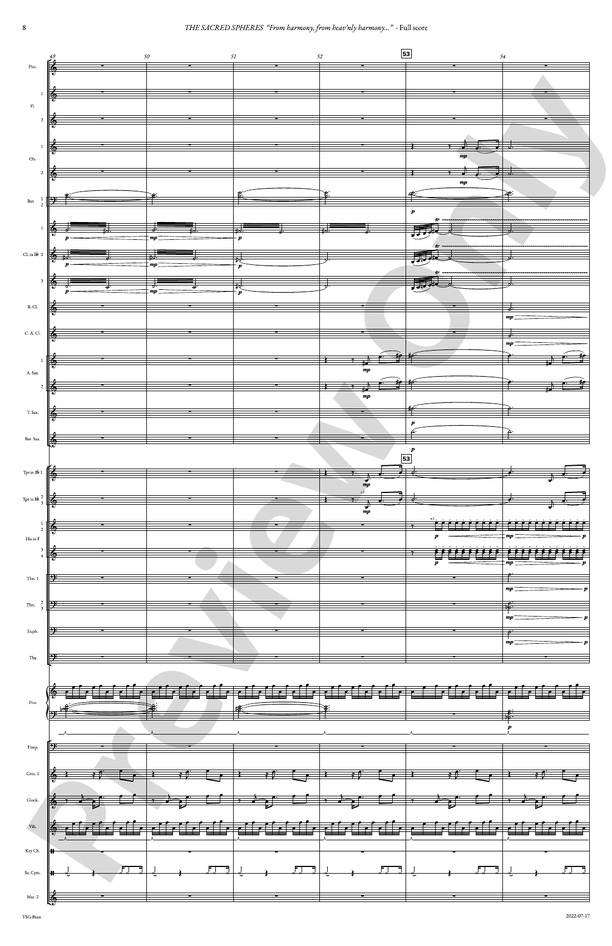 The Sacred Spheres: Concert Band Conductor Score & Parts: Tyler S. Grant - Digital Sheet Music ...