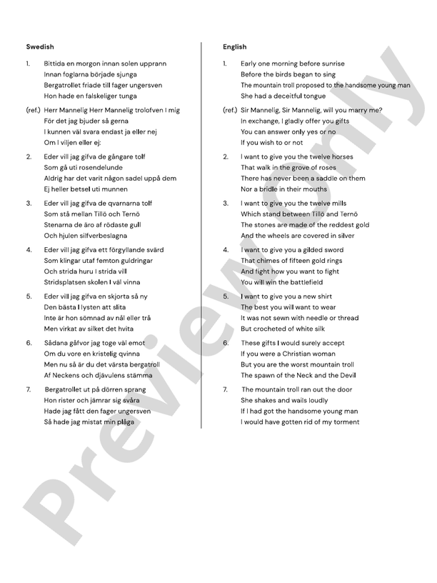 Herr Mannelig: Score: String Orchestra Score - Digital Sheet Music Download