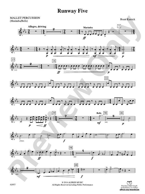 Runway Five: Mallets: Mallets Part - Digital Sheet Music Download