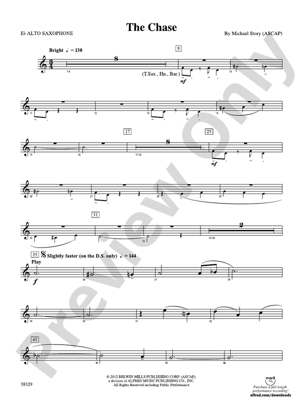 The Chase: E-flat Alto Saxophone: E-flat Alto Saxophone Part - Digital ...