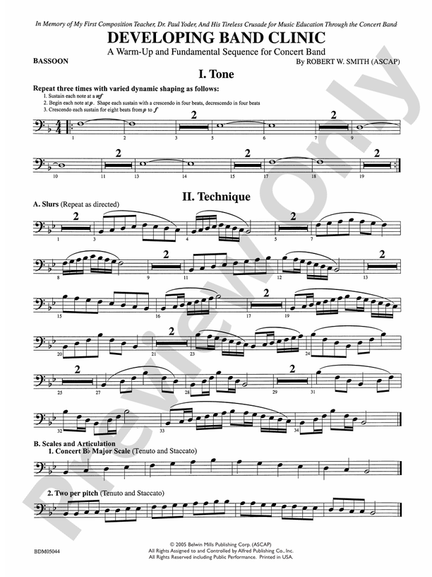 Developing Band Clinic (A Warm-Up and Fundamental Sequence for Concert ...