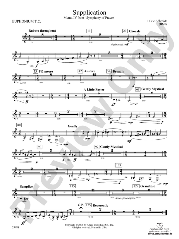 Supplication: Baritone T.C.: Baritone T.C. Part - Digital Sheet Music Download
