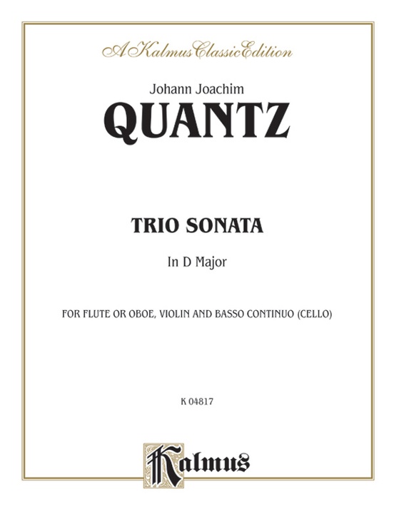 Quantz: Trio Sonata in D Major: Chamber Trio Score & Parts: Johann Quantz - Digital Sheet Music ...