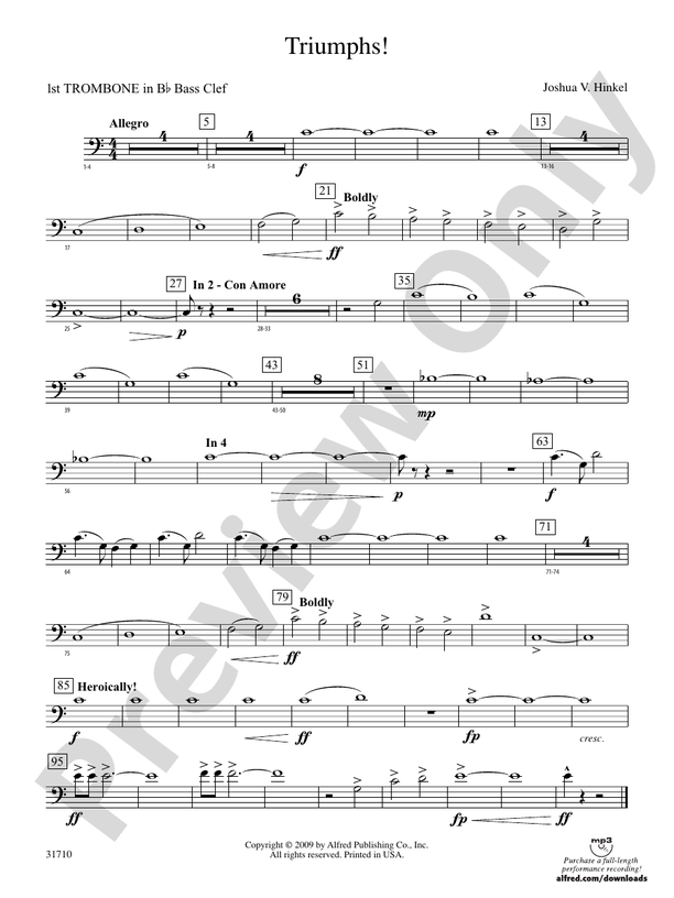 Triumphs Wp 1st B Flat Trombone B C Wp 1st B Flat Trombone B C