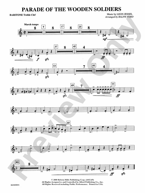 Parade of the Wooden Soldiers: Baritone T.C.: Baritone T.C. Part ...