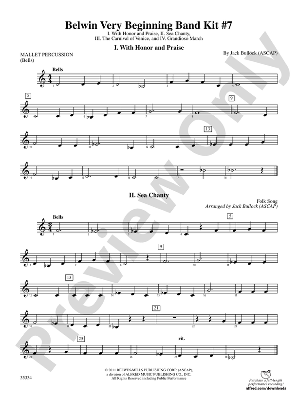Belwin Very Beginning Band Kit #7: Mallets: Mallets Part - Digital ...
