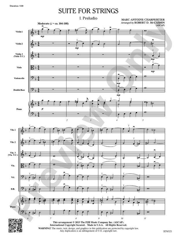 Suite for Strings: Score: String Orchestra Score: Marc Antoine ...