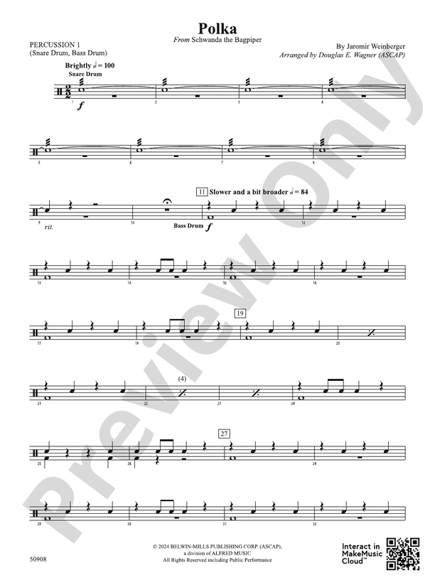 Polka: 1st Percussion: 1st Percussion Part - Digital Sheet Music Download