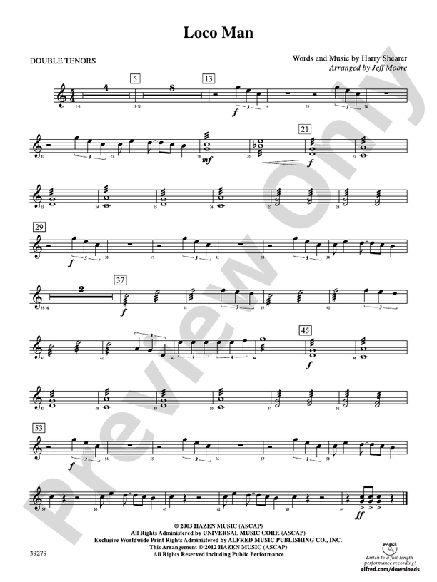 Loco Man: 2nd Percussion: 2nd Percussion Part - Digital Sheet Music ...