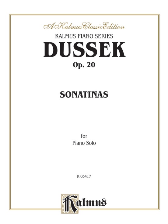 Dussek: Sonatinas, Op. 20: Piano Book: Johann Ladislau Dussek - Digital ...